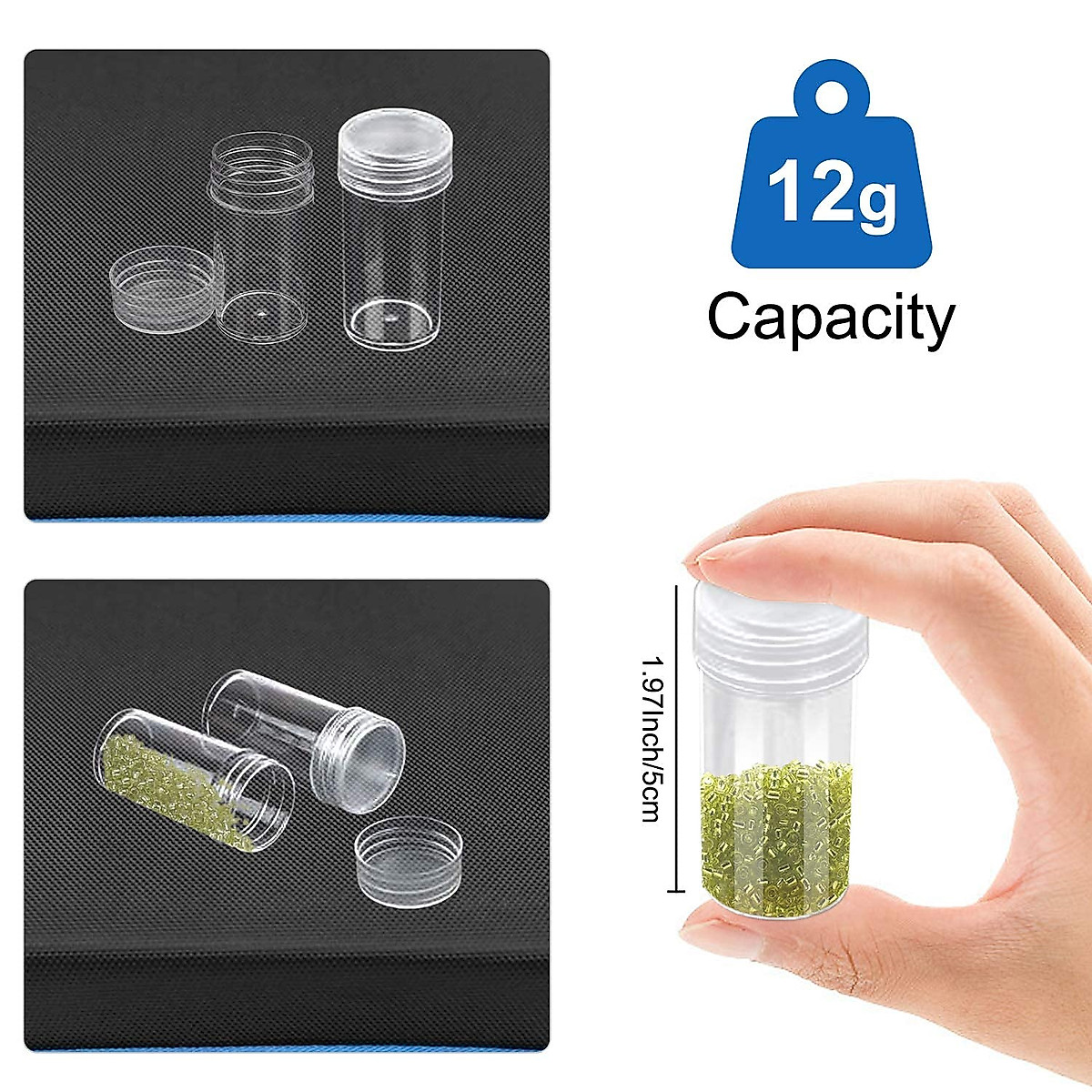 Diamond Painting Storage Containers,60 Slots Diamond Storage Box with Tools,Portable Bead Storage Container,Diamond Painting Accessories kit.