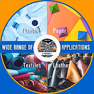 YONGJIN Double-Sided Fabric Tape (2 Rolls) - No Sewing or Ironing Required, Perfect for Quick Clothing Repairs, Fabric Bonding, Adhesive Cloth Tape for Hemming and DIY Crafts (1/4inch+1/2inch)