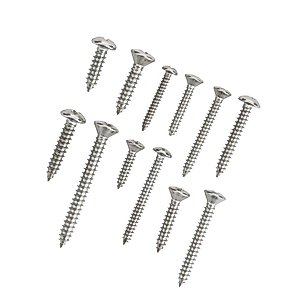 216 Pieces Stainless Steel Self Tapping Sheet Metal Screw Assortment, 34 Different Size of Oval and Pand Head for Fastening Wood, Metal or Fiberglass