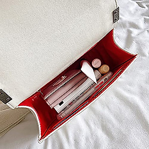 Paparazzi Womens Crossbody Purses and Handbags Faux Leather Messenger Bag Large Capacity Ladies Shoulder Satchel Purse, White