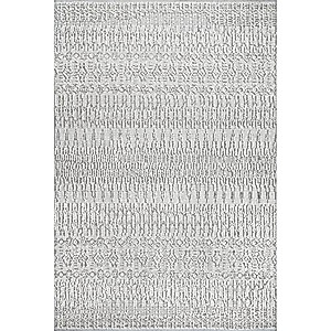 nuLOOM Teagan Textured Abstract Area Rug, 7' 10" x 10', Grey