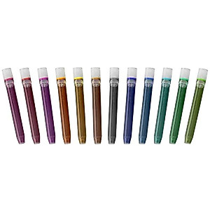 PILOT Parallel Mixable Color Ink Refills for Calligraphy Pens, 12 Colors, 12-Pack (77312)