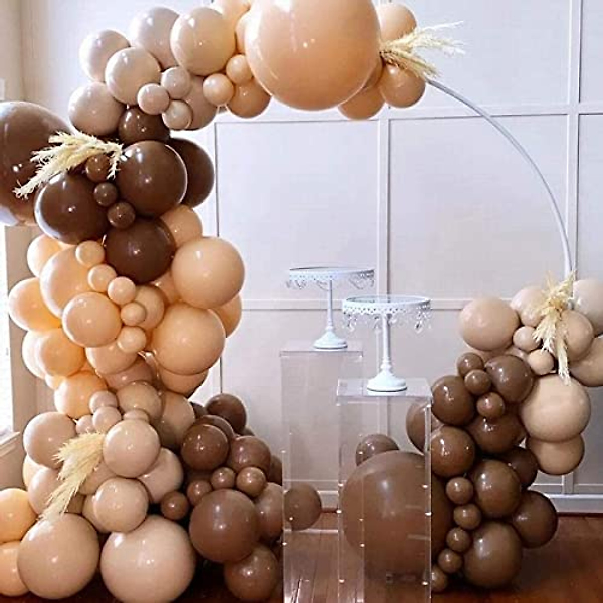 100pcs Brown Balloons 18 inch +12 inch +10 inch +5 inch Latex Party Coffee Balloon Birthday Balloons Baby Shower Decorations Wedding Balloons bulk