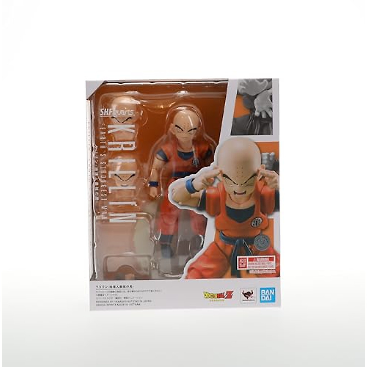 TAMASHII NATIONS - Dragon Ball Z - Krillin Earth's Strongest Man, Bandai Spirits S.H.Figuarts Action Figure