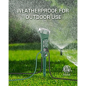 HBN Outdoor Smart Plug Waterproof WiFi Outdoor Outlet Timer with 6 Grounded Outlets, Remote & Voice Control Heavy Duty Yard Stake Plug Compatible with Alexa and Google Assistant No Hub Required