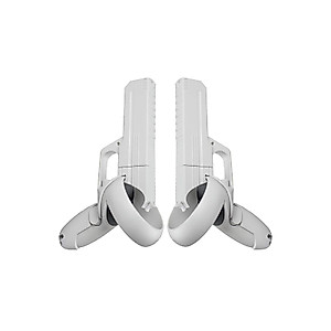 Skywin VR Bundle for Quest 2 - Controller Grips, Game Gun Stock, Link Cable, and Large 35" Directional VR Comfort Mat