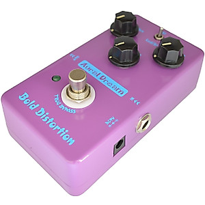 Aural Dream Bold Distortion Guitar Effect Pedal includes Heavy Distortion and High-Gain Powerful Dynamic Response for 2 Distortion modes,True Bypass
