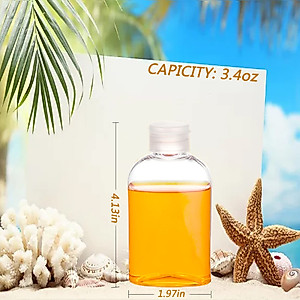 Kitchen GIMS Plastic Travel Bottles 3.4oz/100ml TSA Approved Travel Bottles Empty Squeeze Bottles with Flip Cap Travel Size Bottles for Shampoo Conditioner & Cosmetics (5 Pack)