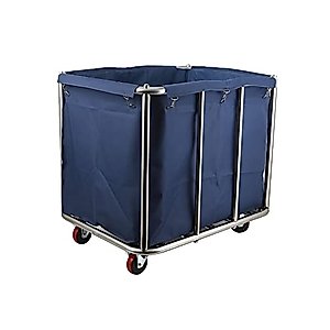 Large Laundry Cart With Wheels Heavy Duty Rolling Storage Basket Organizer 330Lb Load Truck for Large Family or Commercial Hotels and Hospital Laundry Room Transport Clothes and Linen Material