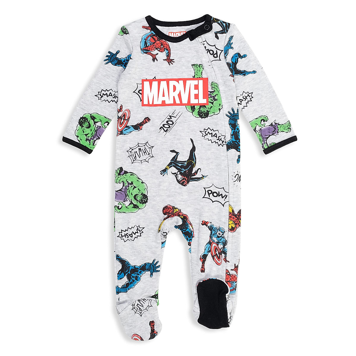 Marvel Avengers Captain America Iron Man Newborn Baby Boys 2 Pack Sleep N' Play Coveralls 3-6 Months