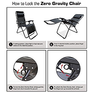 Caravan Sports Infinity Oversized Zero Gravity Chair, Black