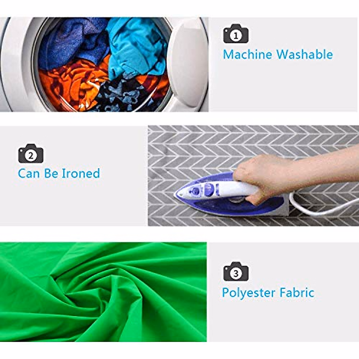 MOUNTDOG 6.5 x 10ft Green Screen for Photography, Chromakey Polyester Green Backdrop Background for Photo Video Studio, Zoom, YouTube, Online Meetings, Gaming (Stand NOT Included)