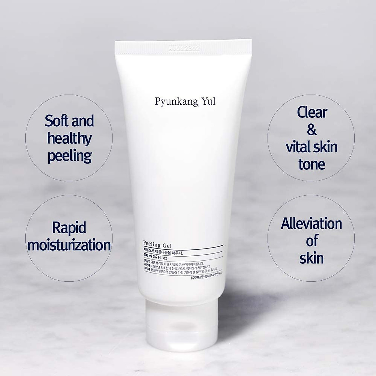 [PKY] Pyunkang Yul Peeling Gel with Immediate Visible Effect, Mild and Smooth Face Scrub with Papaya and AHA, Zero-Irritation, Korean Skincare (3.4 Fl.Oz, 100ml)