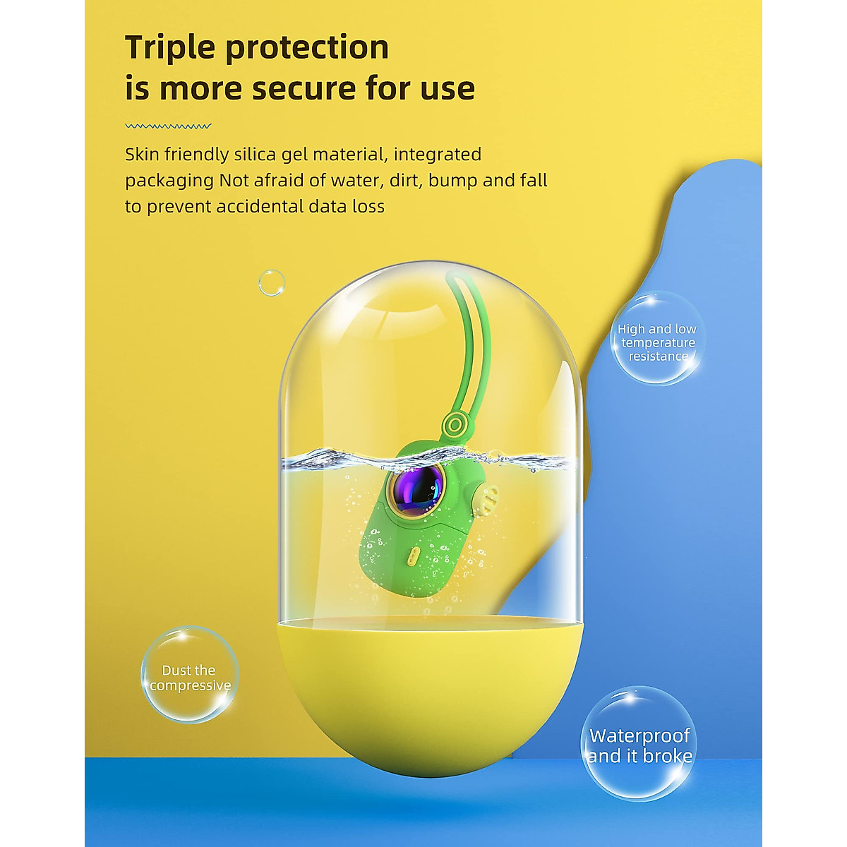 Bilious Cute Mini Camera Shaped USB Flash Drive, Thumb Drive 64gb Waterproof USB 2.0 Memory Stick Small Size USB Drive Gift