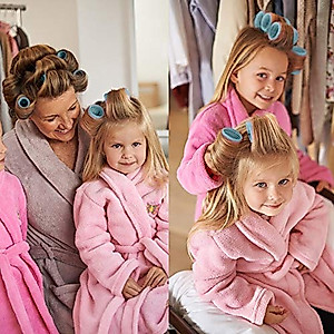 Hair Rollers Jumbo Size sets Self Grip Salon Hair Curlers Large Hair Rollers 3 Inch 6 Size 24 Pack Blue