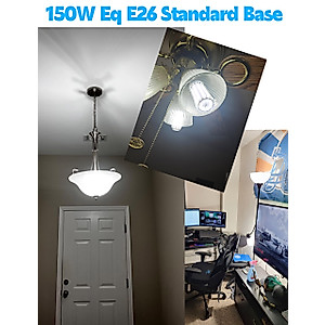 Xyanmc E26/E27 LED Bulb, 150w Equivalent 2000 Lumen 6000K Daylight White 15W Ceiling Fan LED Light Bulb for Home Garage Warehouse Indoor Outdoor Led Corn Bulb Pack of 1