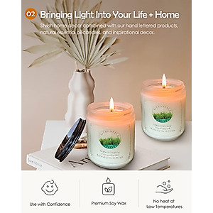 Citronella Candles Outdoor Indoor | Handmade Home Scented Jar Candles Gift Set for Women Men | Soy Wax Candles Aromatherapy Candle for Home Garden Patio Perfect for Christmas Valentine's Day Birthday