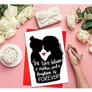 WLWLGLUCK Mothers Day Card From Daughter, Birthday Card for Mom, Mom Gifts for Mothers Day, Birthday Gift for Mother, Happy Mother's Day Card, Happy Birthday Card from Daughter, Holiday Card for Mom