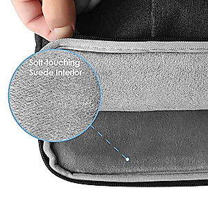 ProElife 12-Inch Laptop Sleeve Case Cover Canvas Tablet Protective Bag for 2022-2014 Surface Pro 4/5 / 6/7 / 7+ / 8/9|Surface Laptop Go 1/2 12.4''|Surface Pro X 1/2 & iPad Pro 12.9'' M2 (Black)