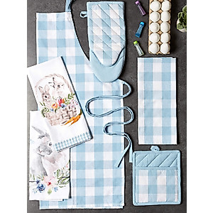 DII Easter Basics Collection Springtime Kitchen Essentials, Dishtowel Set, Floral Bunny, 3 Piece