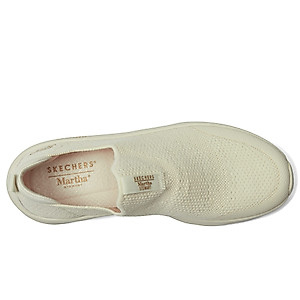 SKECHERS Women's Martha Stewart D'LUX Walker-Eclipse Sneaker, Off White, 7