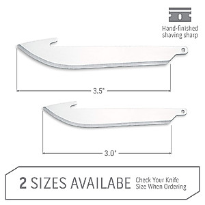 OUTDOOR EDGE 3.0" RazorSafe Replacement Drop-Point Knife Blades, 6 Pieces
