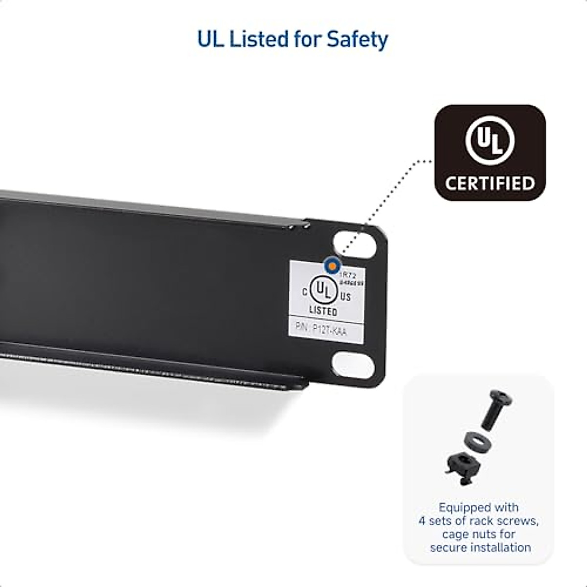 Cable Matters UL Listed Rackmount or Wall Mount 12 Port Patch Panel (RJ45 Patch Panel)