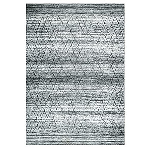 Fashionwu Washable Rug 8x10 Rug Geometric Large Area Rug Boho Disstressed Area Rug for Bedroom Rug for Living Room 8x10 Area Rug Aesthetic Rug Non-Shedding Anti-Slip Rug, Grey