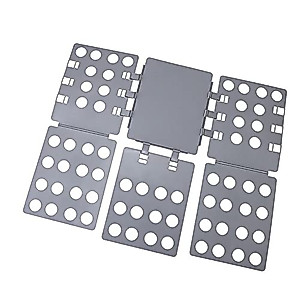 MinLia Portable Plastic Clothes Folding Board Shirt T-Shirt Pants Sweater Closet Clothes Folding Board Clothing Folder Bender(Grey)