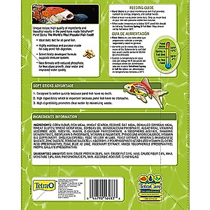 TetraPond Pond Sticks, Pond Fish Food, for Goldfish and Koi, 1.72 Pounds