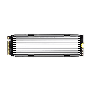 QIVYNSRY M.2 heatsink 2280 SSD Heat Sink, Only Support Single-Sided 2280 M.2 SSD, with Thermal Silicone Pad for PS5 PCIE NVME M.2 SSD or NGFF SATA M.2 SSD Computer and PC, Space Grey
