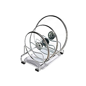 XJJZS Pan Organizer Rack Kitchen Organizer Pot Lid Holder Dishes Stand Holder for Cutting Board Cabinet Storage
