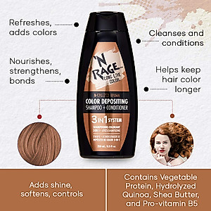 N Rage Color Depositing Shampoo + Conditioner 3 in 1 System (N-Ergized Brown)