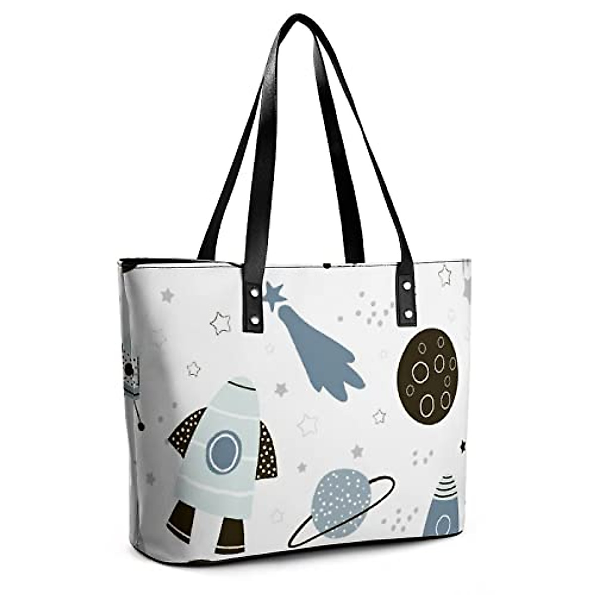 Womens Handbag Star Rocket Leather Tote Bag Top Handle Satchel Bags For Lady