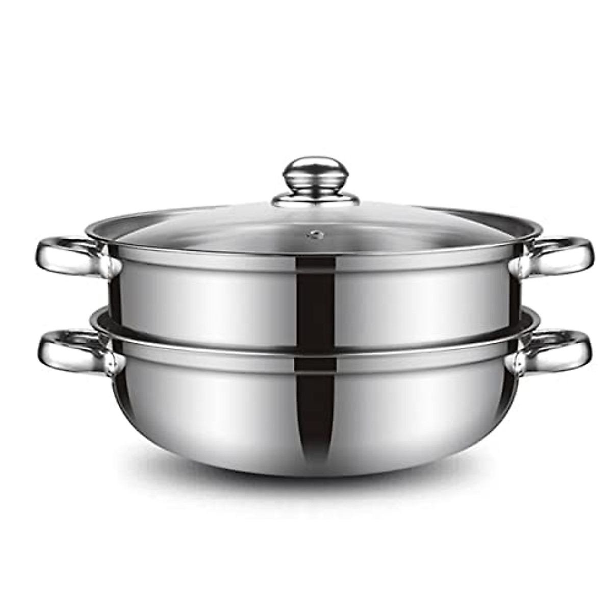 Steamer Pot Stainless Steel 2 Tier - Steam Pot with Lid Food Vegetable Cooker Pot Cooking Pan Steaming Pot Dim Sum Cookware Steamer For Kitcken Cooking Tool