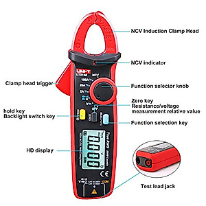 UNI-T UT210E Mini Digital Clamp Meter Handheld RMS AC/DC Resistance Capacitance Tester