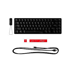 HyperX Alloy Origins 65 - Mechanical Gaming Keyboard – Compact 65% Form Factor - Linear Red Switch - Double Shot PBT Keycaps - RGB LED Backlit - NGENUITY Software Compatible,Black