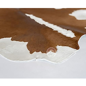 Genuine Calfskin Hereford Calf Hide Cow Skin Cowhide Rug Leather Area Rug 3 x 3 ft.