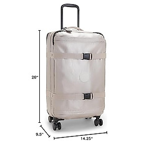 Kipling Spontaneous Medium Rolling Luggage Metallic Glow One Size