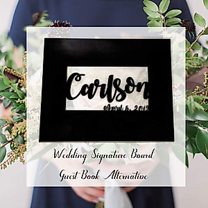 Wedding Guest Book Alternative Custom Laser Cut Name & Date - Hang This in your House After the Wedding USA Wedding Guestbook Ideal for Weddings and Bridal Showers! Guest Book for Wedding Reception