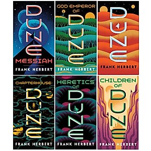 Complete Dune Series Set ( 6 Books ) Dune; Dune Messiah; Children of Dune; God Emperor of Dune; Heretics of Dune; Chapterhouse Dune