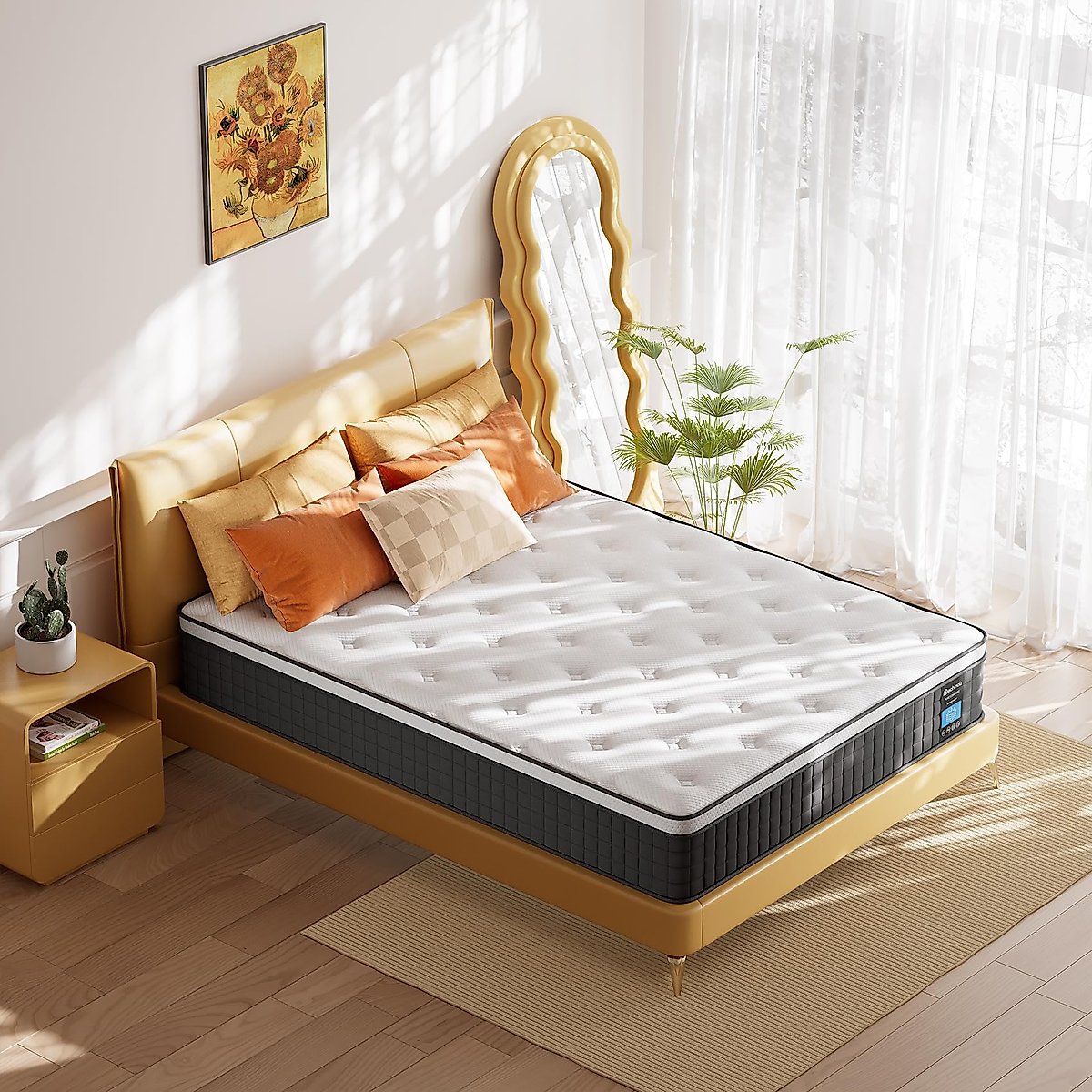 Full Size Mattress,10 Inch Hybrid Full Mattress in a Box with Memory Foam & Individual Pocket Spring for Motion Isolation, Edge Support, Soft and Comfortable, Pressure Relief, Medium Firm CertiPUR-US