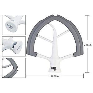 Lawenme Flex Edge Beater for Kitchenaid 6 Quart Bowl- Lift Stand Mixer, Beater Paddle with Scraper for 6 QT Bowl- Lift Mixers, Attachments for Mixer 6 qt