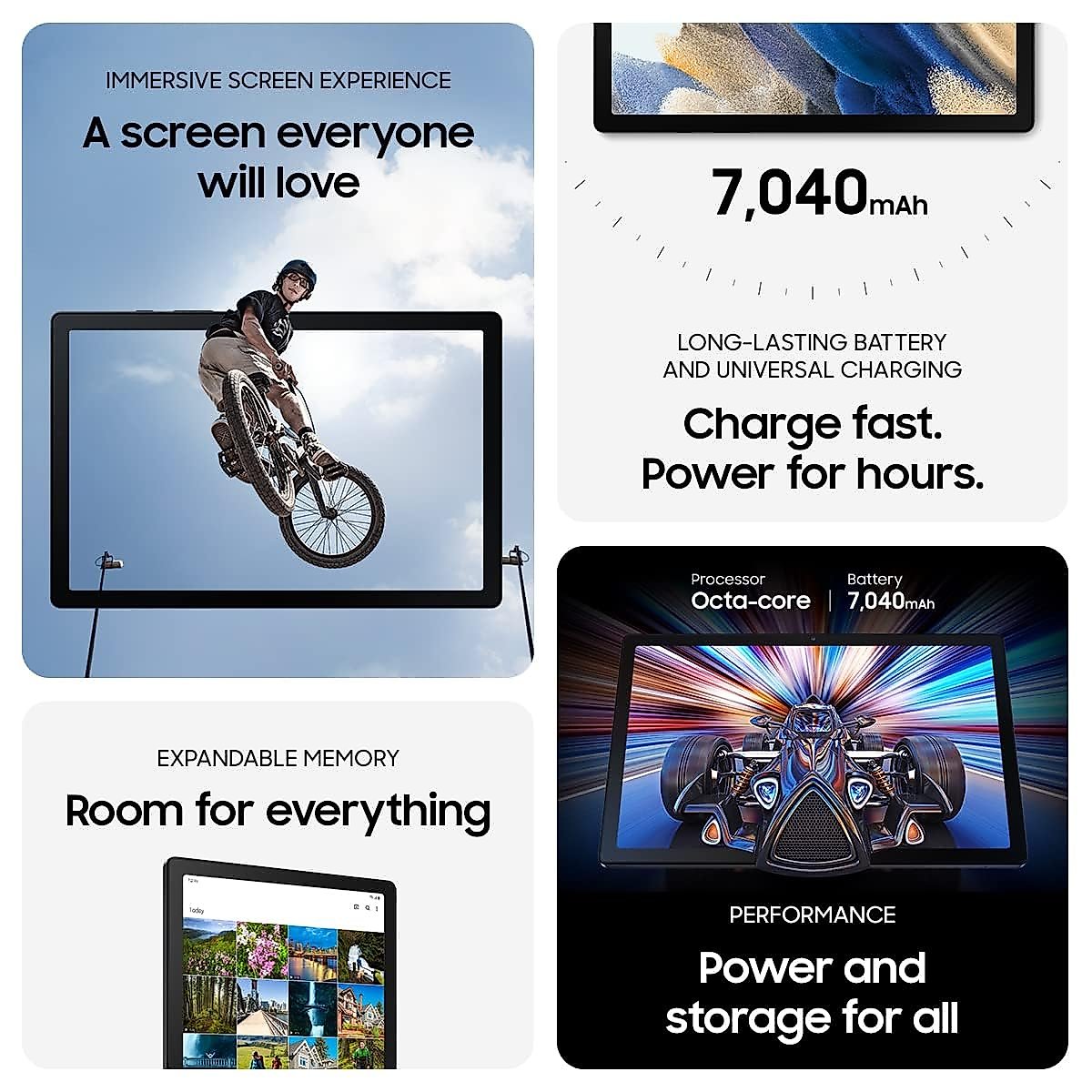 SAMSUNG Galaxy Tab A8 10.5” 64GB Android Tablet, LCD Screen, Kids Content, Smart Switch, Expandable Memory, Long Lasting Battery, Fast Charging, US Version, 2022, Pink Gold