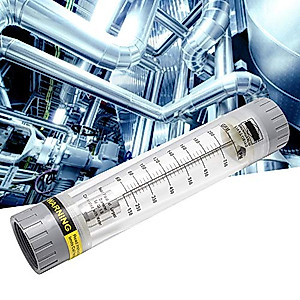 Alvinlite Water Liquid Flow Meter,10-100GPM 60-200GPM Measuring Panel Mount Type Flowmeter for Gas Liquid Water Industrial Field LZM-40G LZM-50G Rate Gauge(60-200GPM)