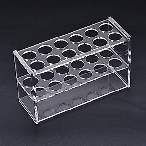 KNMNIU Acrylic Test Tube Holder Rack 12 Sockets for 25ml Centrifuge Tubes Clear (25ml,12 Sockets)