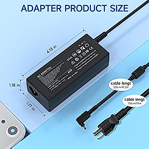 N15Q8 Laptop Charger for Acer Chromebook CB3 CB5 CB3-431 CB3-532 CB5-132T 15 CB3-131 CB3-131-C3SZ C731 C720 C740 C738T PA-1450-26 A13-045N2A N15Q9 R11 R13 Swift Spin 1 3 5 Power Cord Replacement