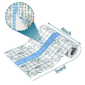 Spnico 6 Rollos de Vendajes Adhesivos Elásticos Transparentes Vendas Adhesivas Impermeables Rollo de Vendaje de Película Clara para Ducha Cinta Adhesiva Transparente, 4 Pulgadas x 3 Yardas