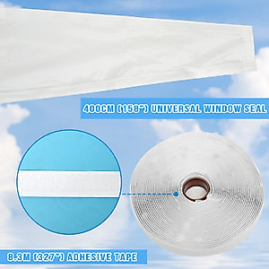 YoleShy Portable AC Window Kit Universal Window Seal for AC Unit Casement Window Air Conditioner Window Vent Kit for Exhaust Hose Easy to Install and Best Way to Seal, 158 Inches