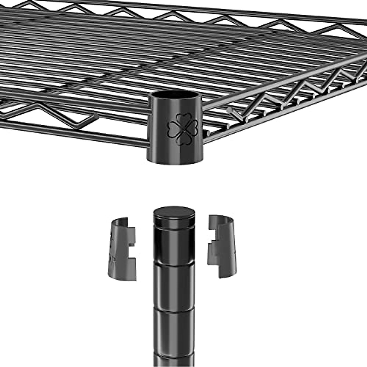 SINGAYE 5 Tier Storage Rack Wire Shelving Unit Thicken Heavy Duty Storage Shelves for Pantry Closet Kitchen Laundry 880Lbs Capacity 13.38"x 23.22"x 59.05"(DxWxH) Black